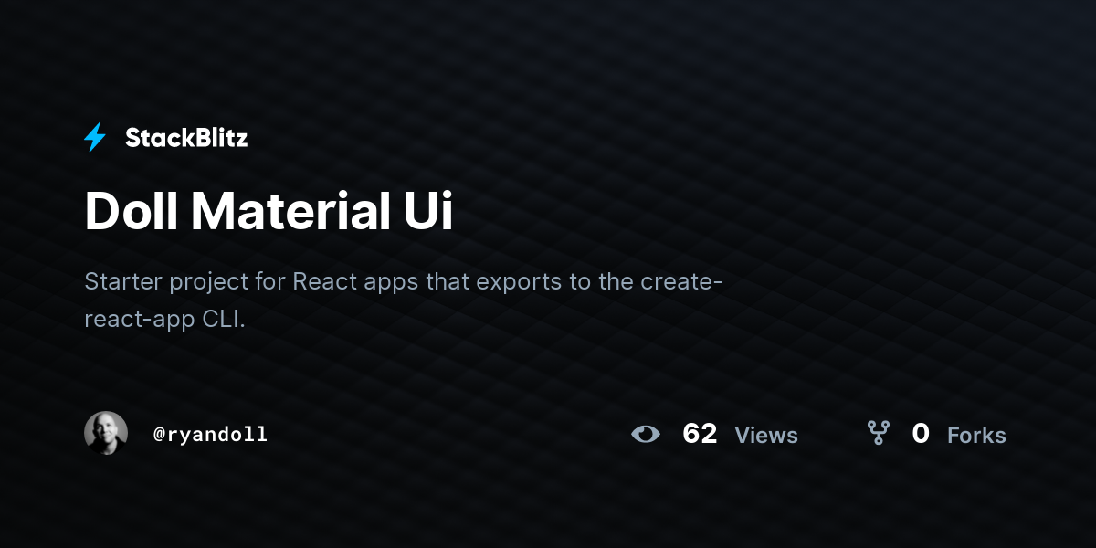 Doll Material Ui - StackBlitz