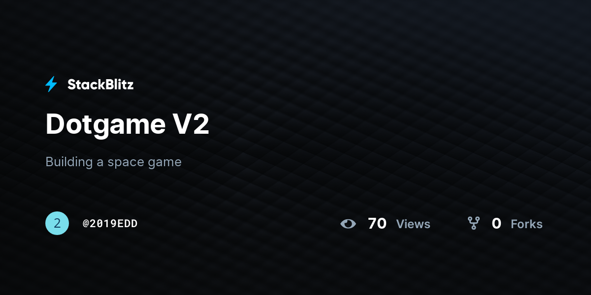 Dotgame V2 Stackblitz
