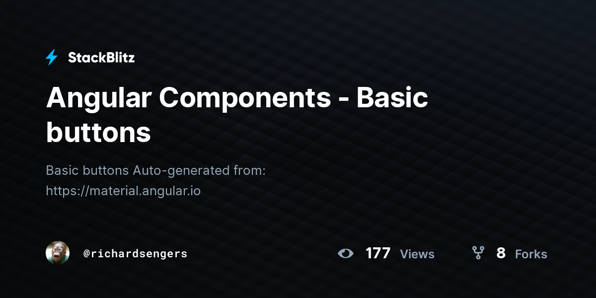 Angular Components - Basic buttons - StackBlitz