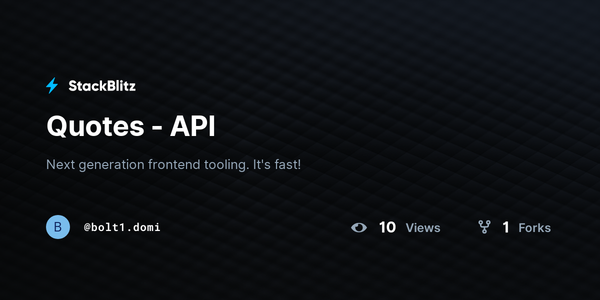 Quotes - API - StackBlitz
