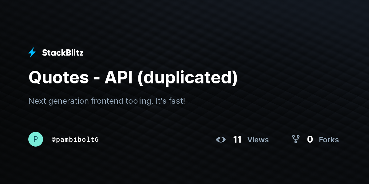 Quotes - API (duplicated) - StackBlitz
