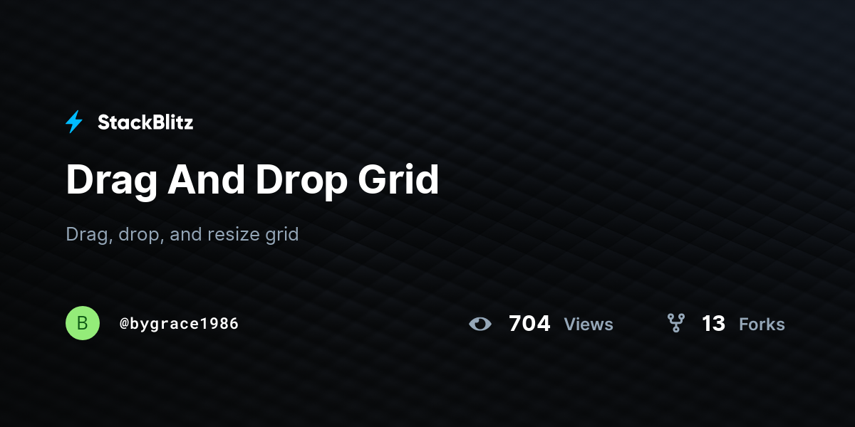 Drag And Drop Grid - StackBlitz
