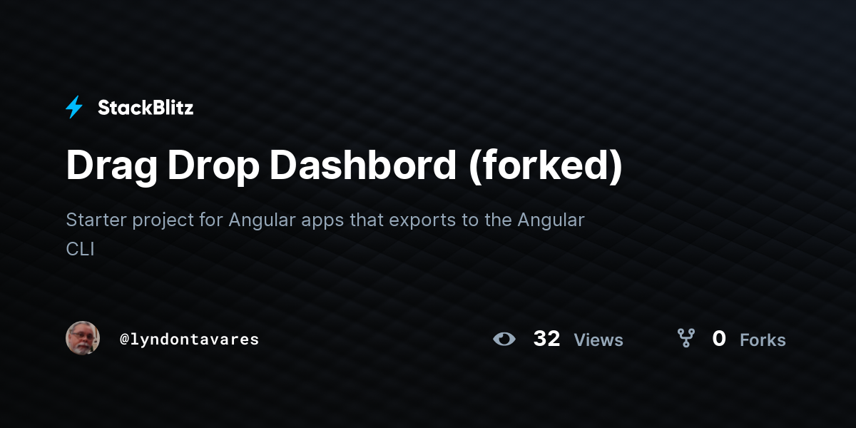Drag Drop Dashbord (forked) - StackBlitz Drag Drop Dashbord (forked) - StackBlitz