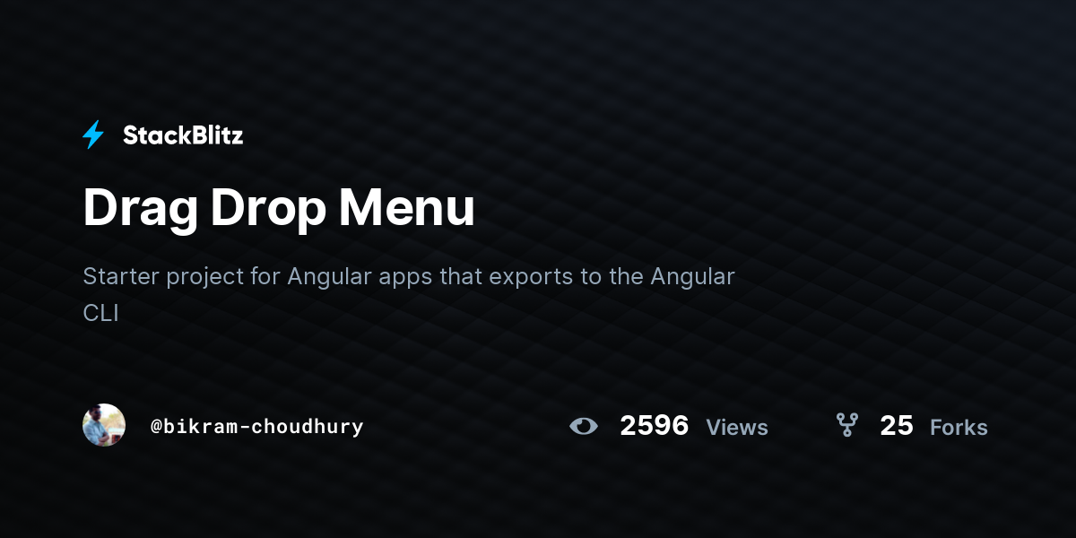 Drag Drop Menu - StackBlitz
