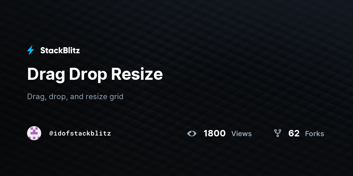 Drag Drop Resize - StackBlitz