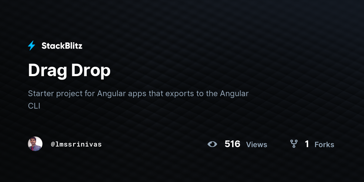 Drag Drop - StackBlitz