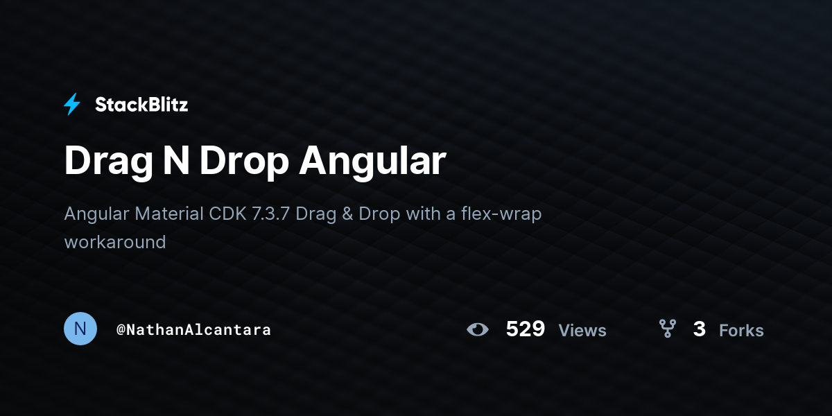 Drag N Drop Angular - StackBlitz