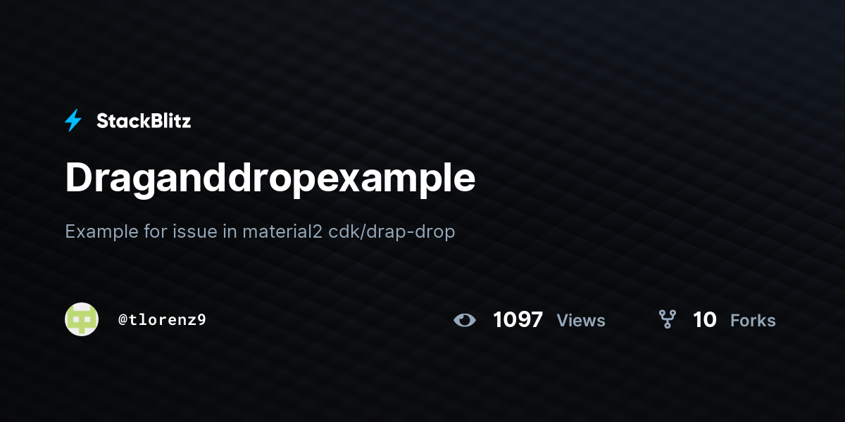 Draganddropexample - StackBlitz