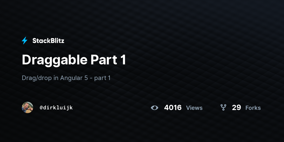 Draggable Part 1 - StackBlitz