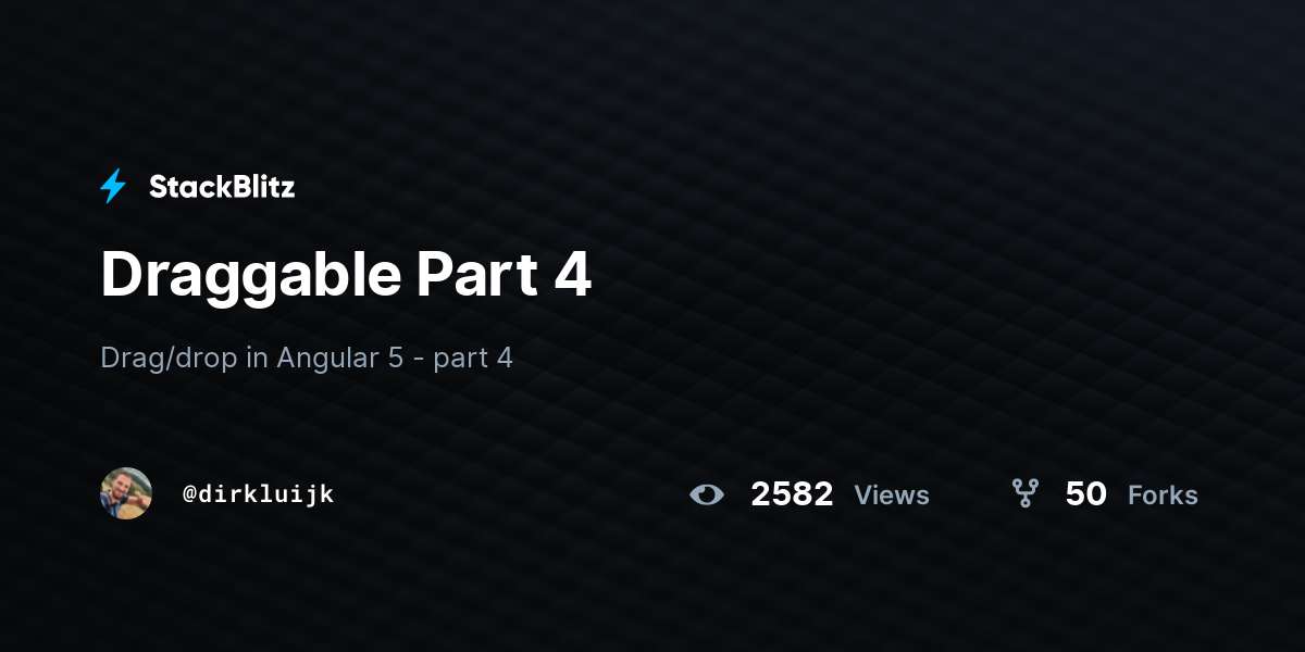 Draggable Part 4 - StackBlitz