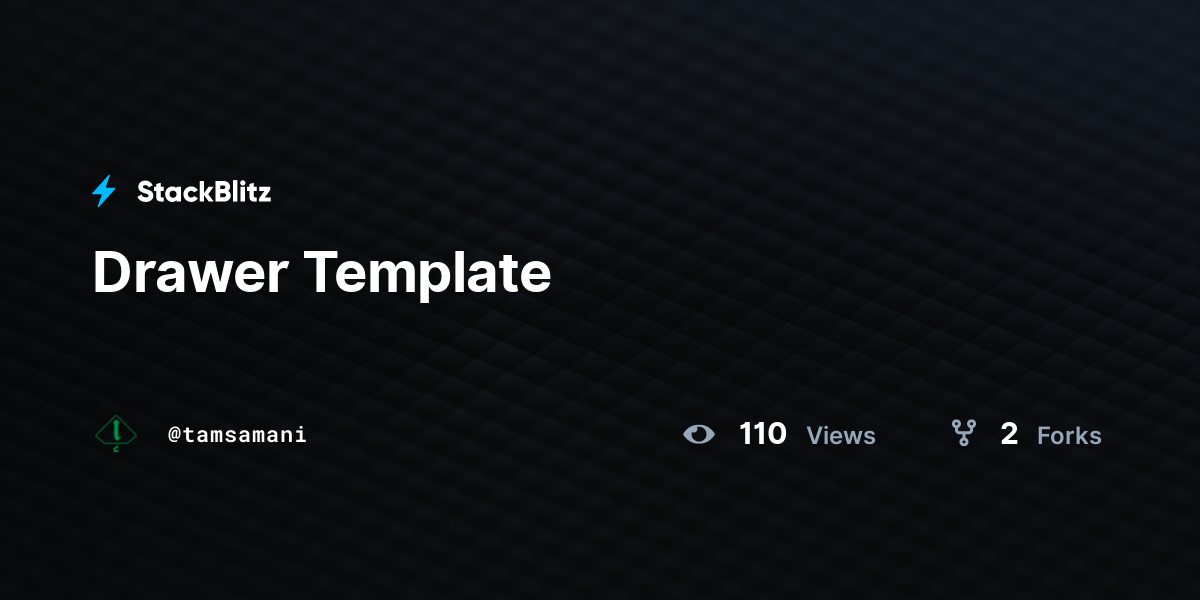 Drawer Template - StackBlitz