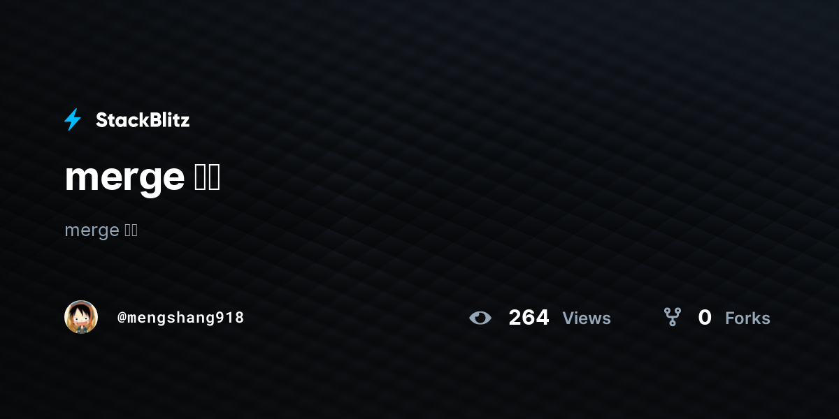 merge 例子 - StackBlitz
