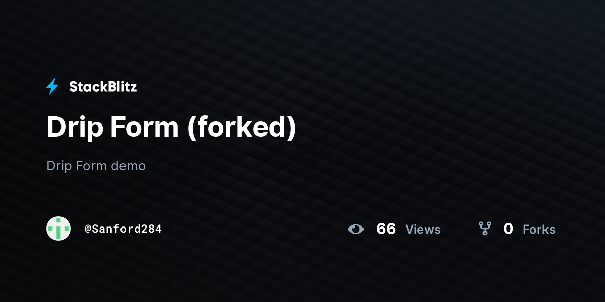 Drip Form (forked) - StackBlitz