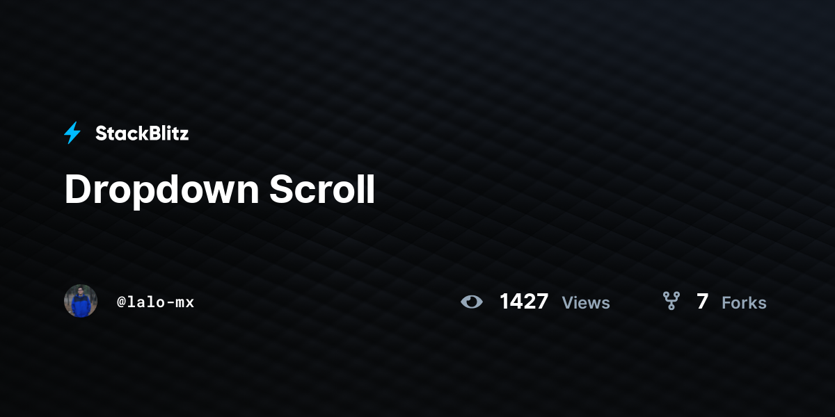 Dropdown Scroll - StackBlitz