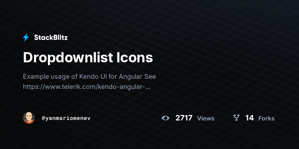 Dropdownlist Icons - StackBlitz