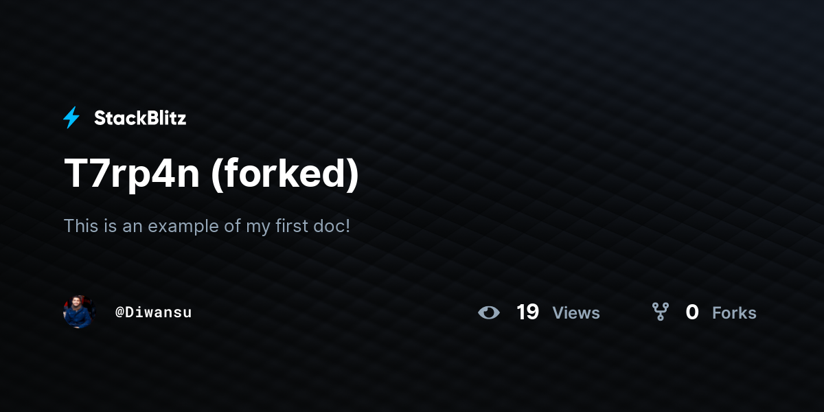 T7rp4n (forked) - StackBlitz