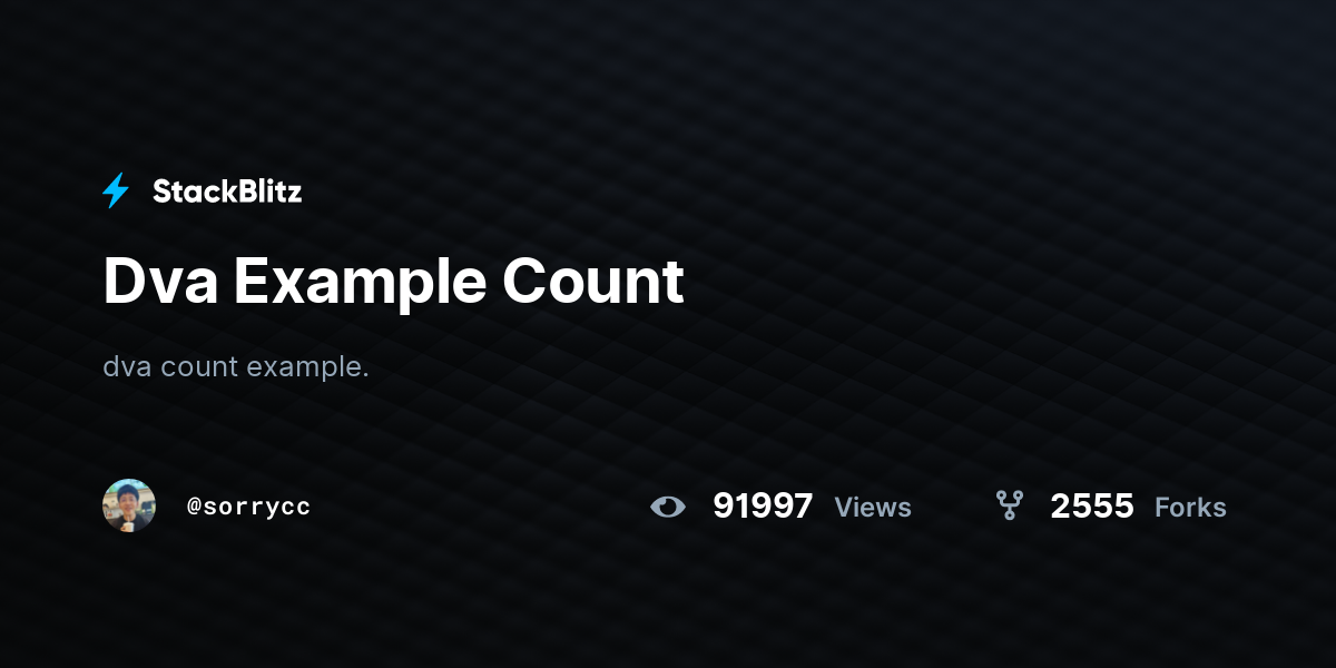 Dva Example Count - StackBlitz
