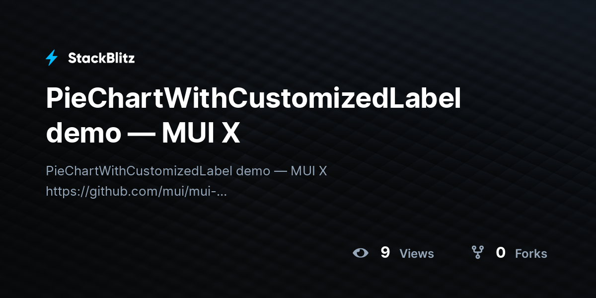 PieChartWithCustomizedLabel demo — MUI X - StackBlitz