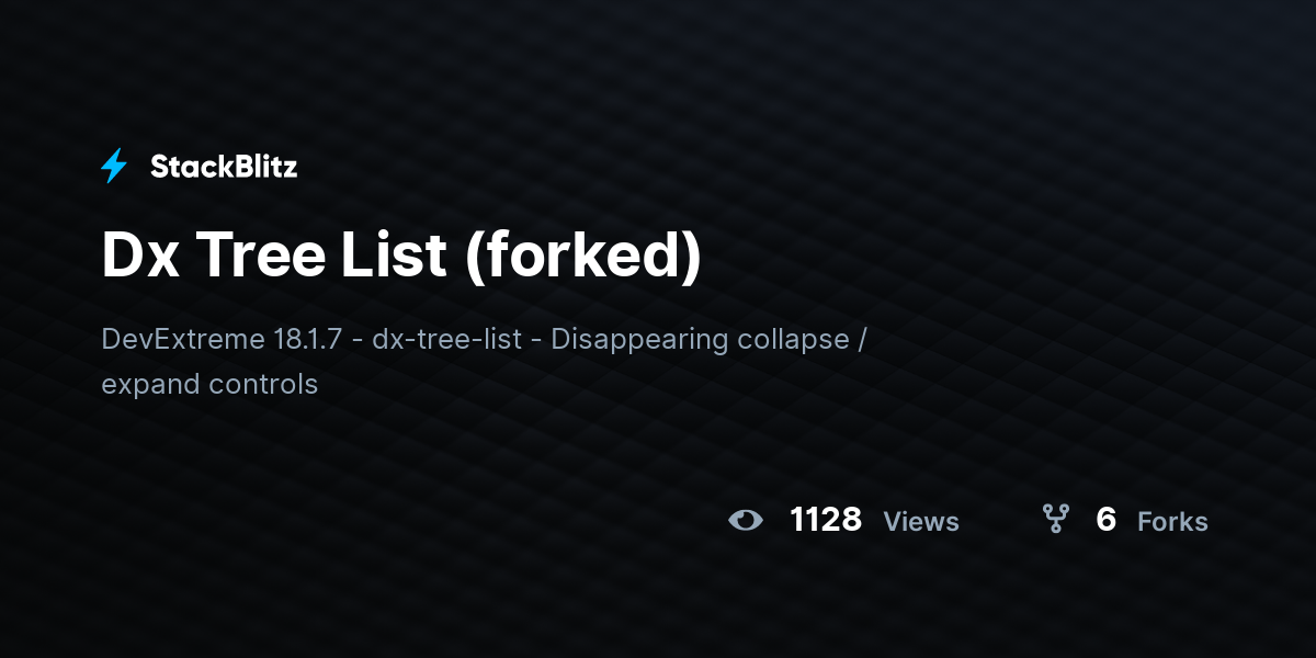 Dx Tree List (forked) - StackBlitz