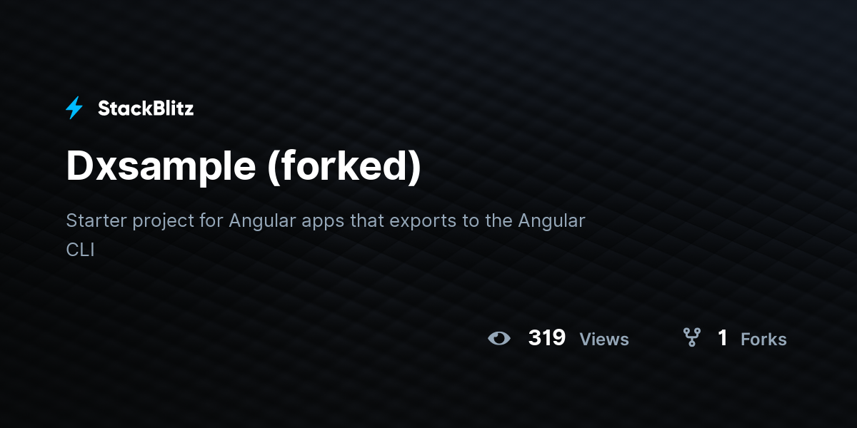 Dxsample (forked) - StackBlitz