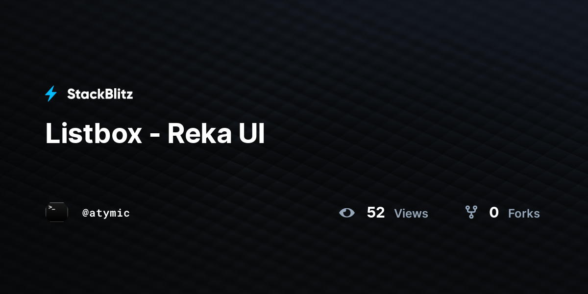 Listbox - Reka UI - StackBlitz