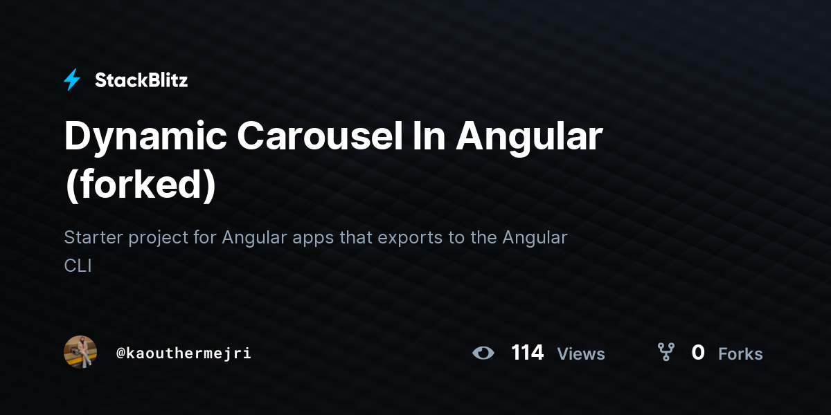 Dynamic Carousel In Angular (forked) - StackBlitz