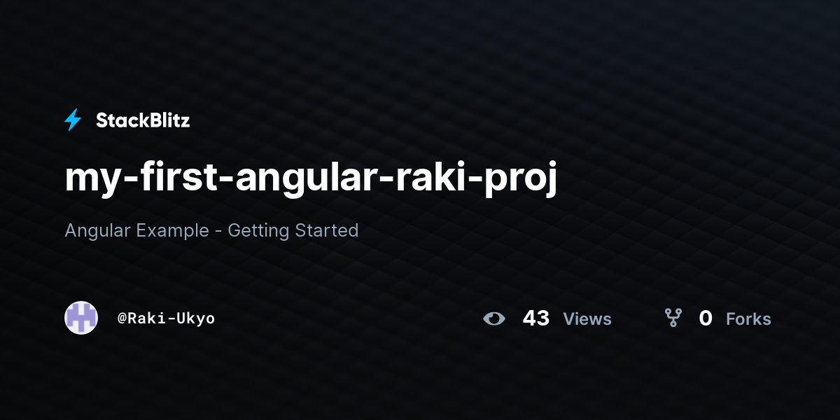 my-first-angular-raki-proj - StackBlitz