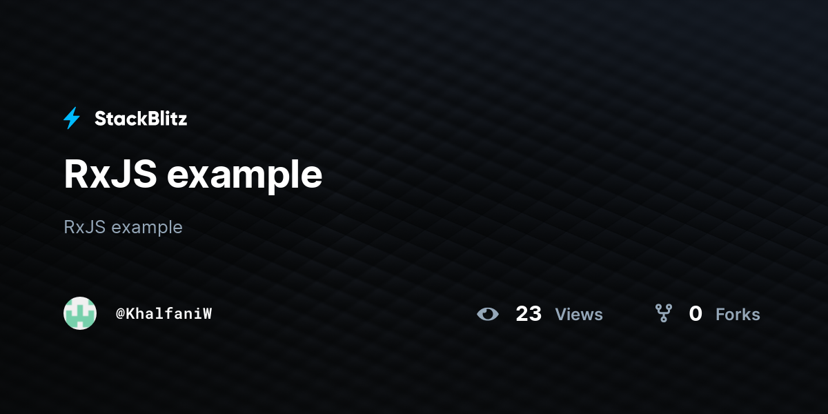 RxJS example - StackBlitz