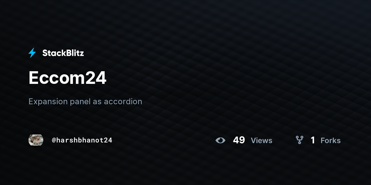 Eccom24 - StackBlitz