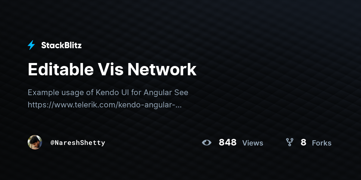 Editable Vis Network - StackBlitz