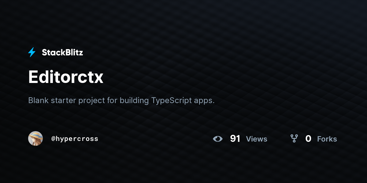 Editorctx - StackBlitz