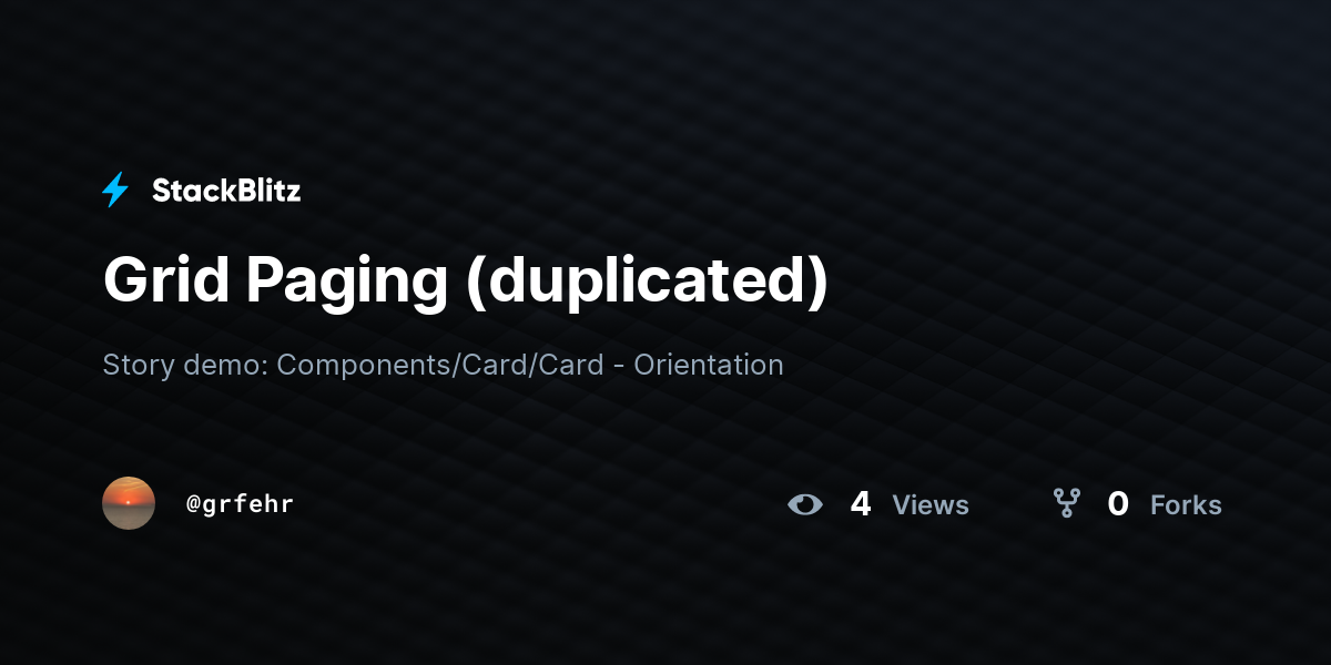 Grid Paging (duplicated) - StackBlitz