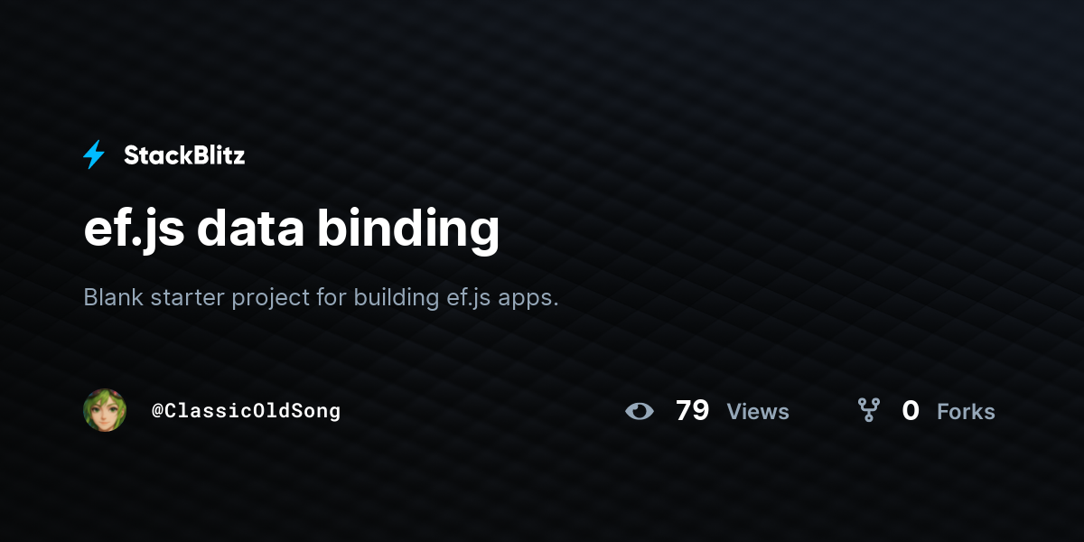 ef.js data binding - StackBlitz