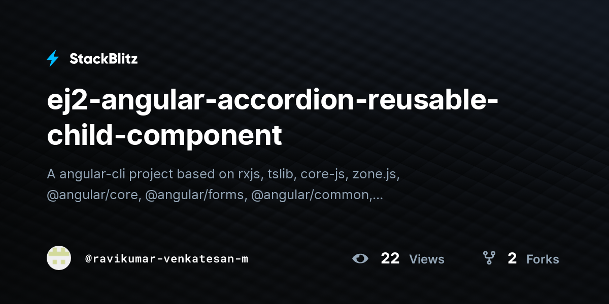 ej2-angular-accordion-reusable-child-component - StackBlitz ej2-angular-accordion-reusable-child-component - StackBlitz