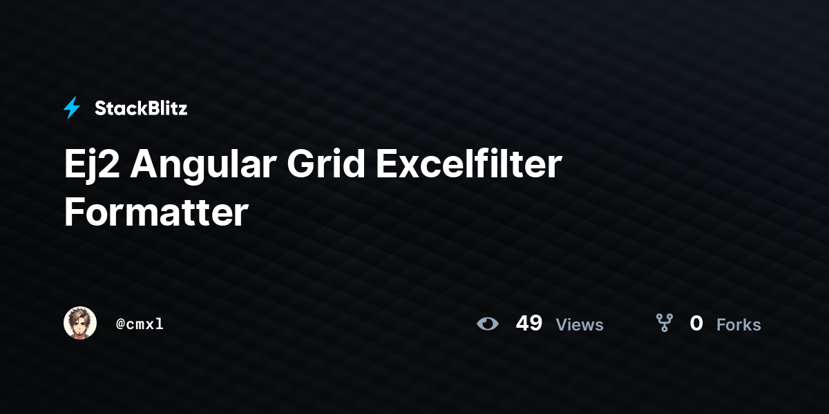 Ej2 Angular Grid Excelfilter Formatter - StackBlitz Ej2 Angular Grid Excelfilter Formatter - StackBlitz