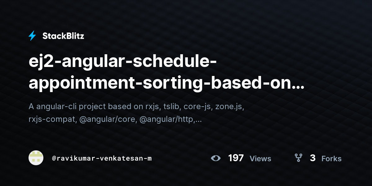 ej2-angular-schedule-appointment-sorting-based-on-priority - StackBlitz ej2-angular-schedule-appointment-sorting-based-on-priority - StackBlitz