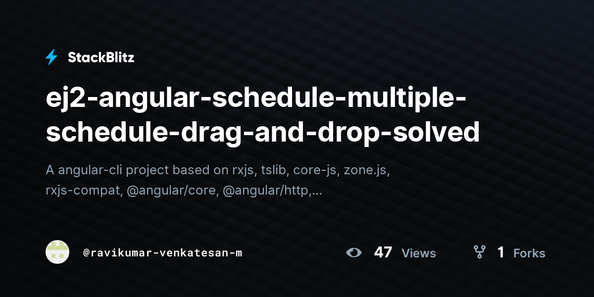 ej2-angular-schedule-multiple-schedule-drag-and-drop-solved - StackBlitz ej2-angular-schedule-multiple-schedule-drag-and-drop-solved - StackBlitz