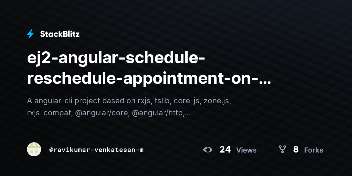 ej2-angular-schedule-reschedule-appointment-on-drag-stop - StackBlitz