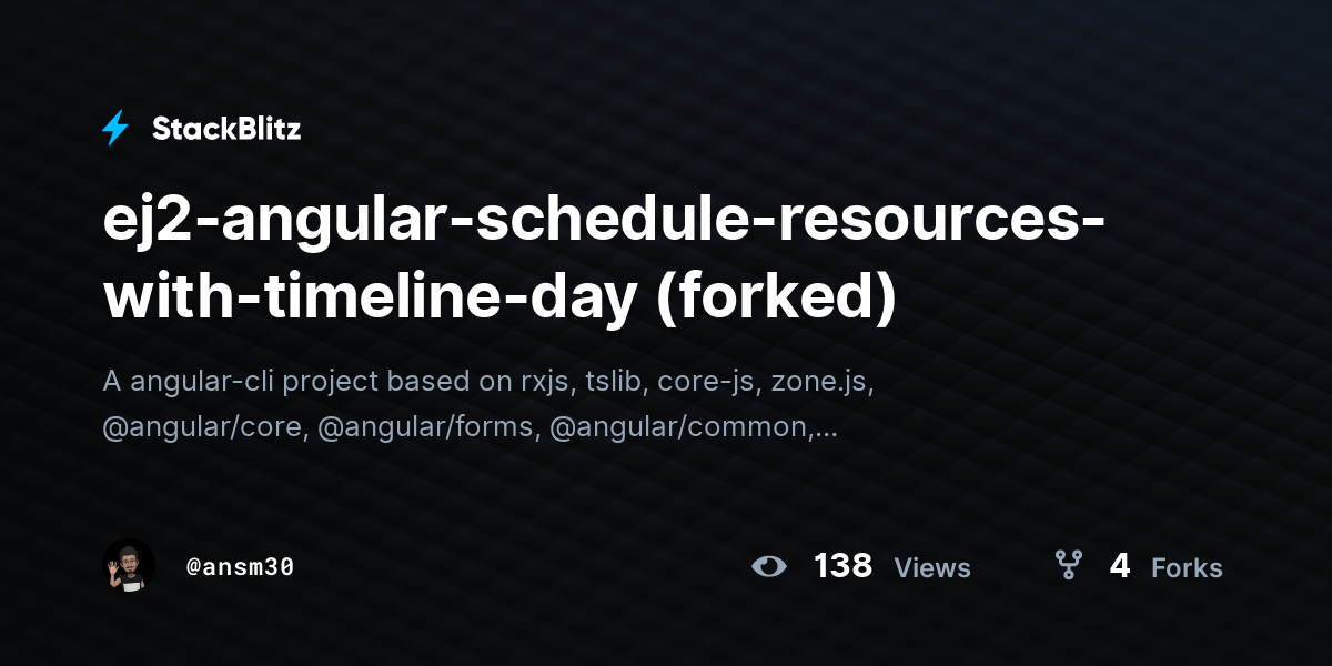 Ej2 Angular Schedule Resources With Timeline Day Forked Stackblitz