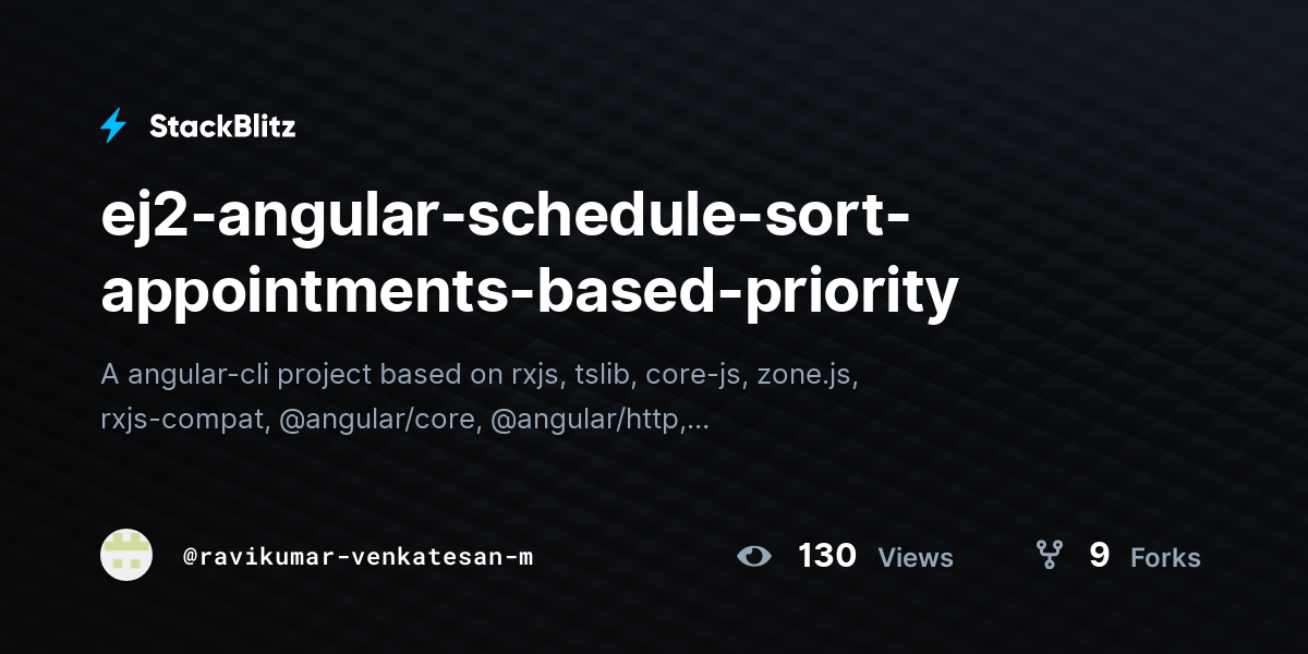 ej2-angular-schedule-sort-appointments-based-priority - StackBlitz ej2-angular-schedule-sort-appointments-based-priority - StackBlitz
