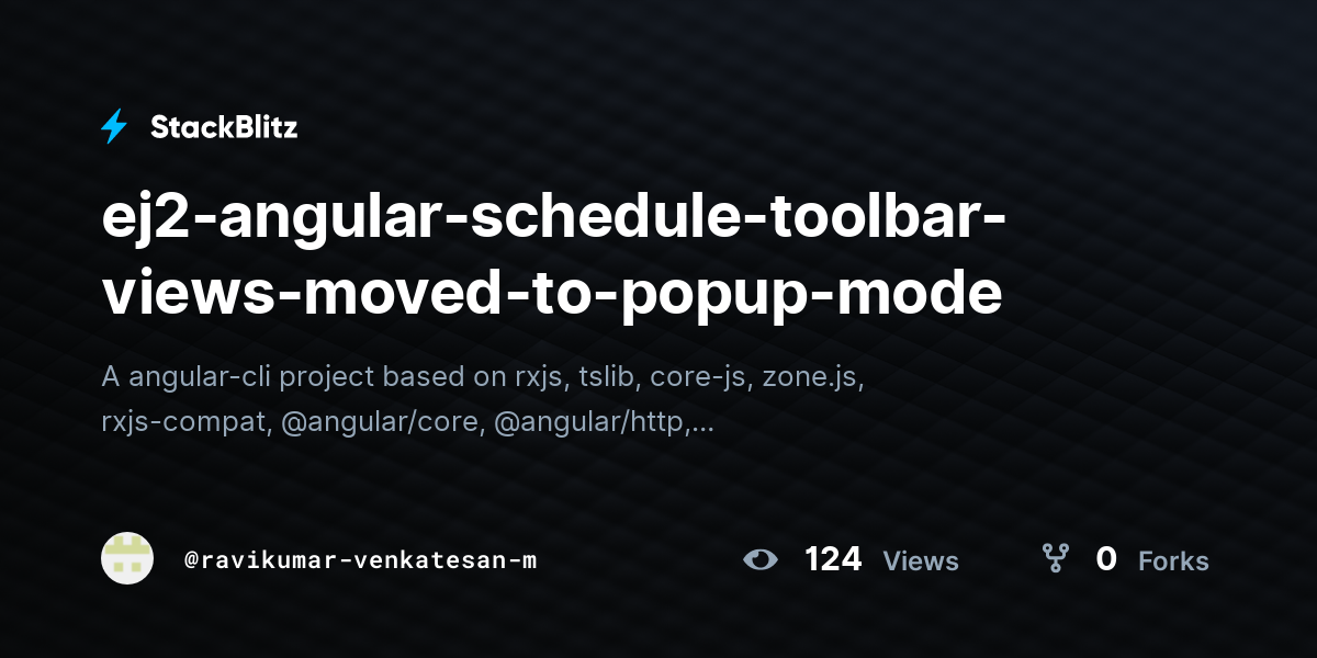 ej2-angular-schedule-toolbar-views-moved-to-popup-mode - StackBlitz ej2-angular-schedule-toolbar-views-moved-to-popup-mode - StackBlitz