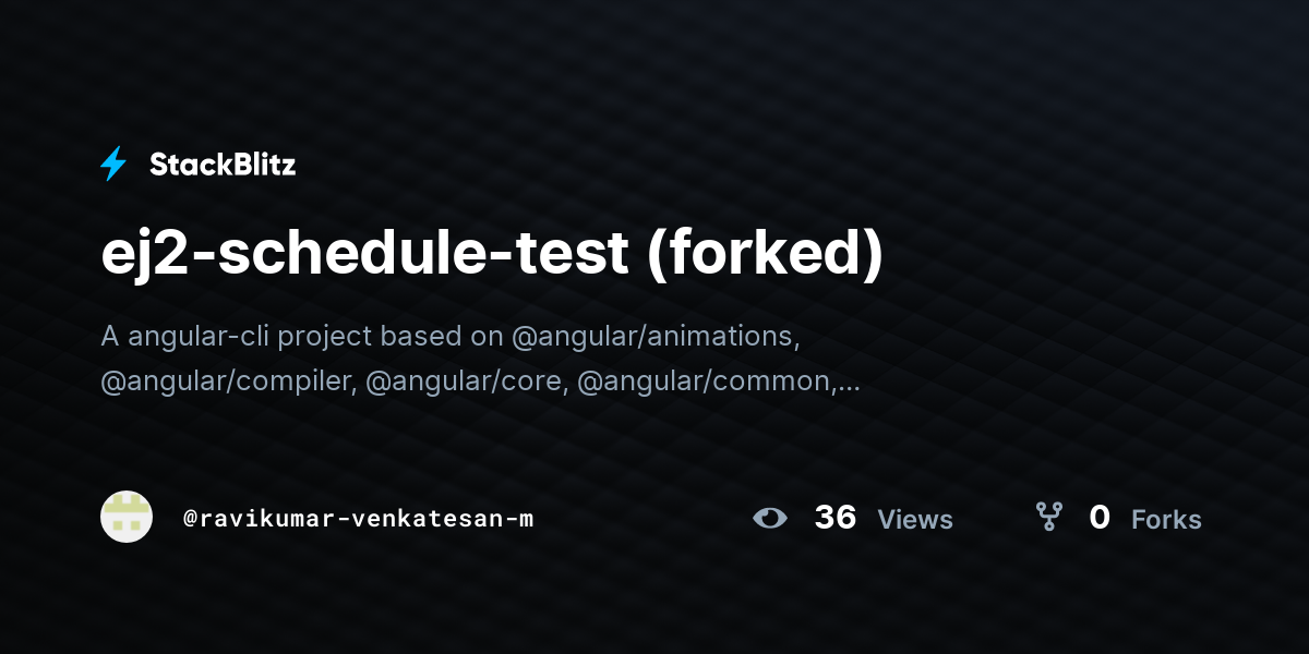 ej2-schedule-test (forked) - StackBlitz ej2-schedule-test (forked) - StackBlitz