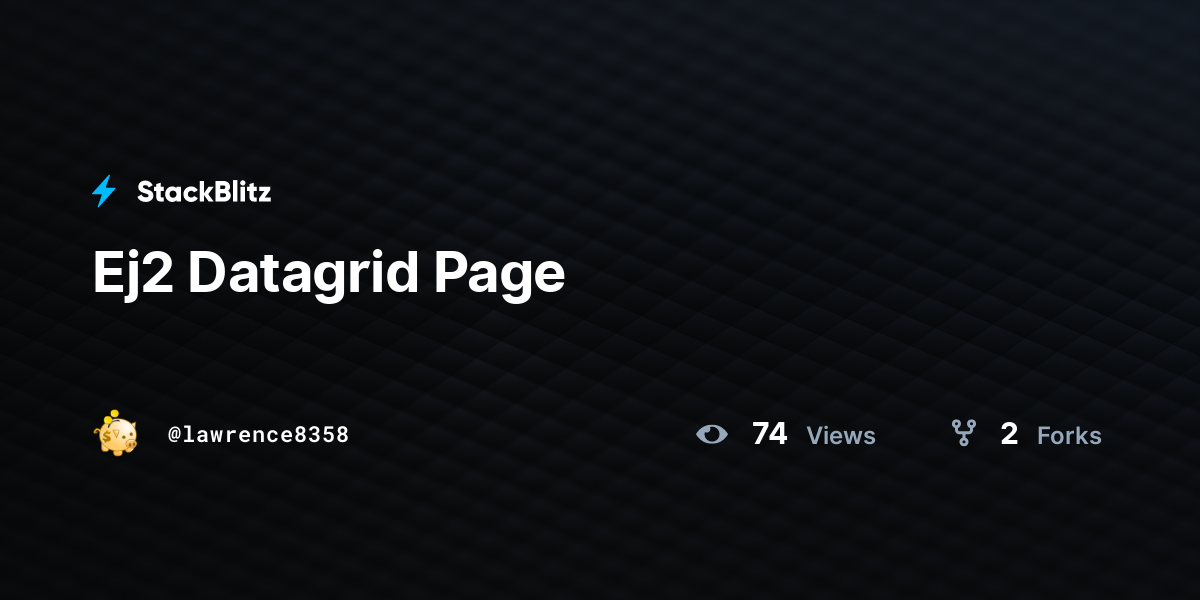 Ej2 Datagrid Page - StackBlitz