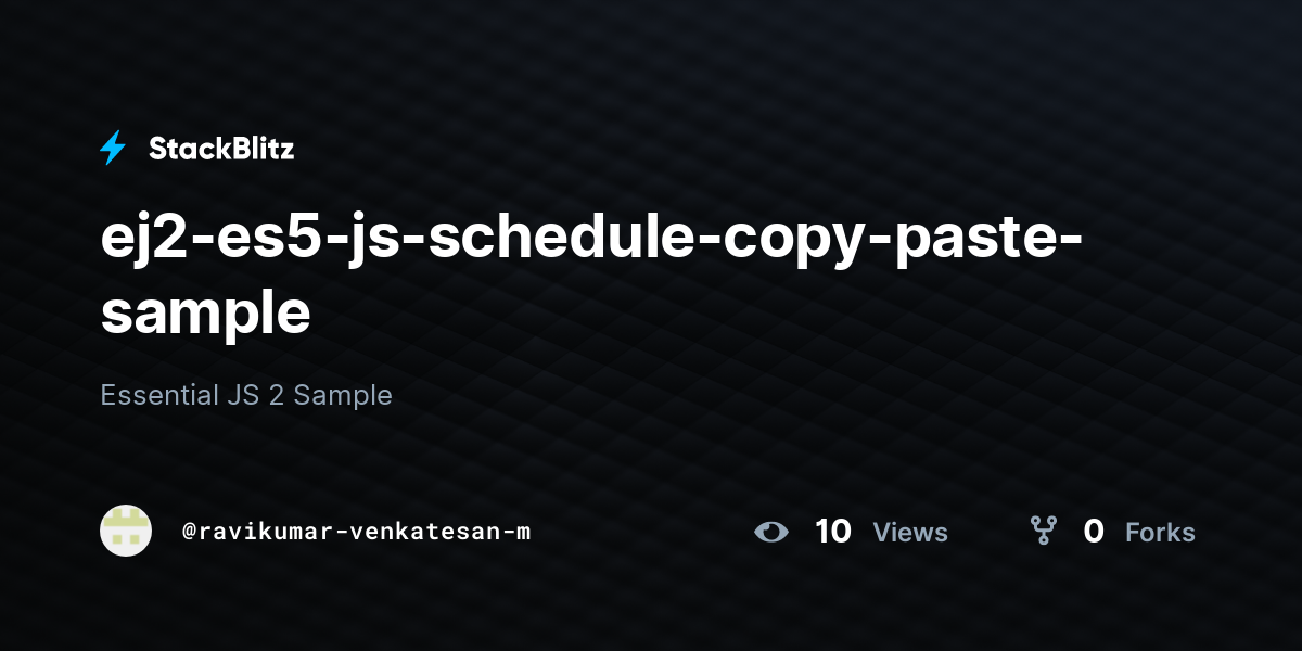 ej2-es5-js-schedule-copy-paste-sample - StackBlitz ej2-es5-js-schedule-copy-paste-sample - StackBlitz
