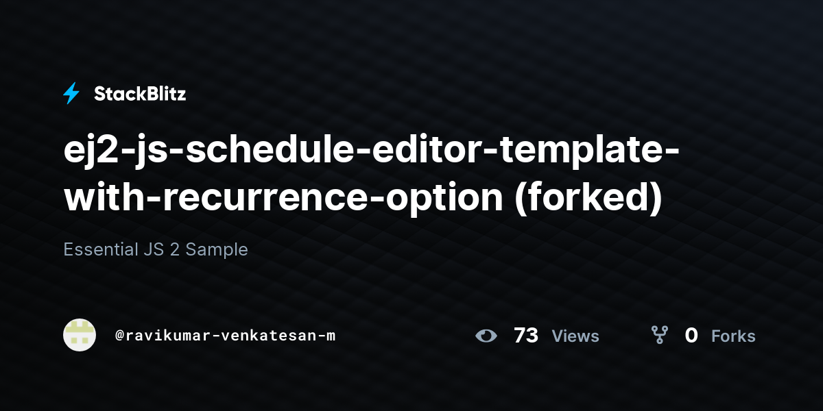 ej2-js-schedule-editor-template-with-recurrence-option (forked) - StackBlitz