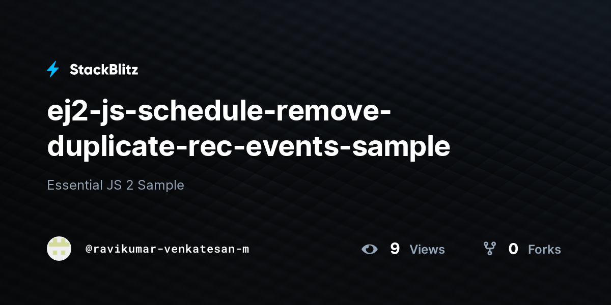 ej2-js-schedule-remove-duplicate-rec-events-sample - StackBlitz
