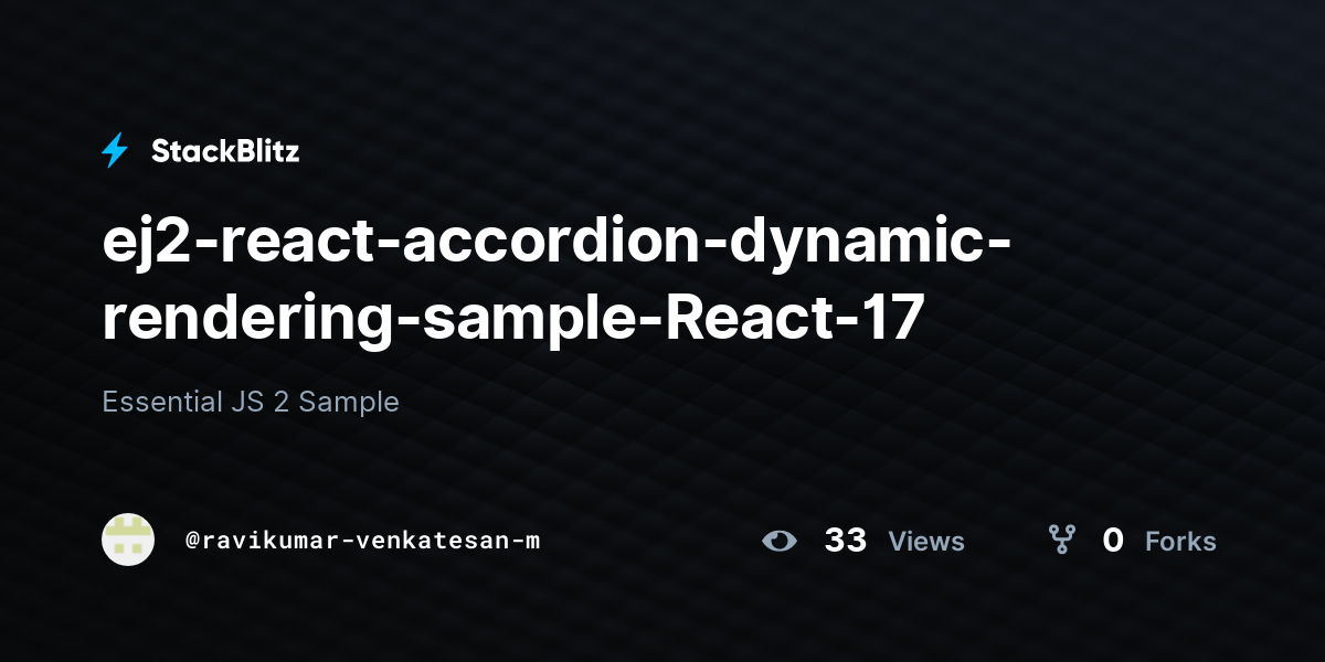 ej2-react-accordion-dynamic-rendering-sample-React-17 - StackBlitz ej2-react-accordion-dynamic-rendering-sample-React-17 - StackBlitz