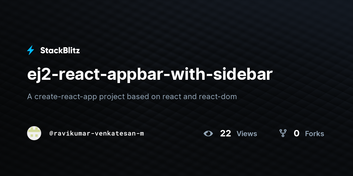ej2-react-appbar-with-sidebar - StackBlitz