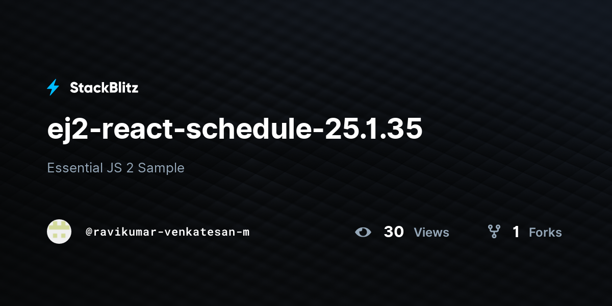 ej2-react-schedule-25.1.35 - StackBlitz ej2-react-schedule-25.1.35 - StackBlitz