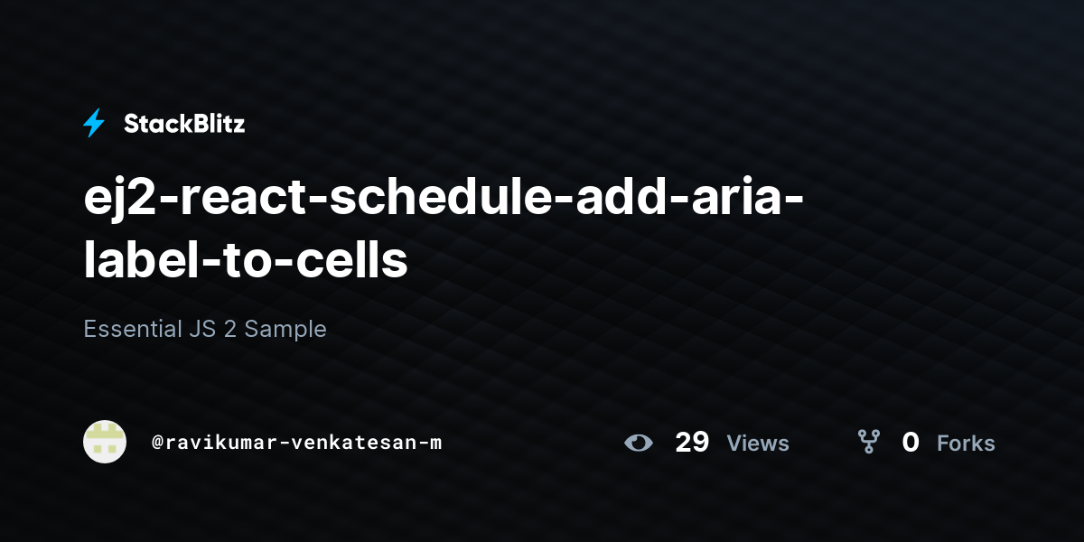 Ej2 React Schedule Add Aria Label To Cells Stackblitz 